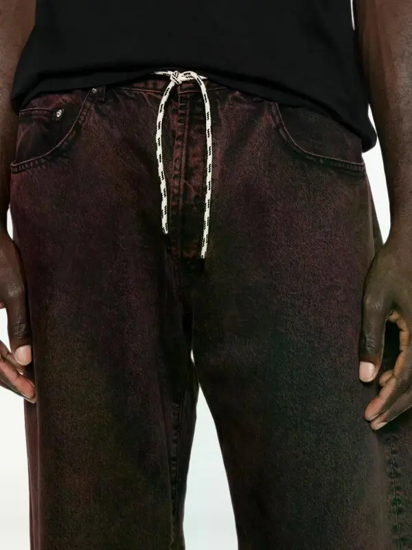 Aries Batten Acid-wash Jeans - Red