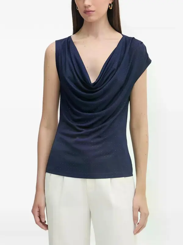 SILVIAN HEACH Raman Crystal-embellished Cowl-neck Top