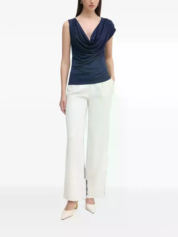 SILVIAN HEACH Raman Crystal-embellished Cowl-neck Top