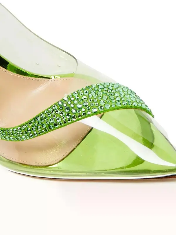 GIANVITO ROSSI Hortensia Crystal-embellished Slingback Pumps