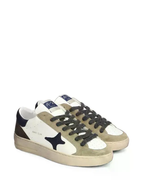 AMA-BRAND Star-patch Panelled Sneakers