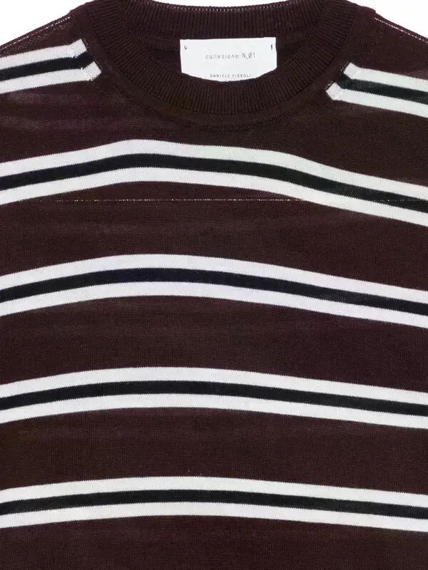 DANIELE FIESOLI Striped Short-sleeve Top