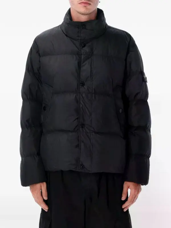 Stone Island 4100037 Crinkle Reps Ny Jacket - Black
