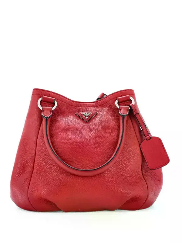 Prada Convertible Shopping Tote Vitello Daino Small Shoulder Bag