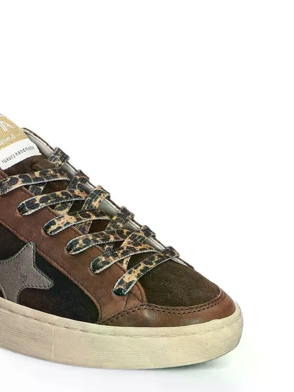 AMA-BRAND Glitter-detail Star-patch Sneakers