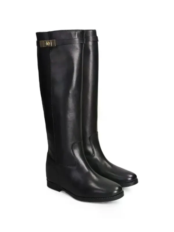 JULIE DEE Turn-lock Knee-high Boots