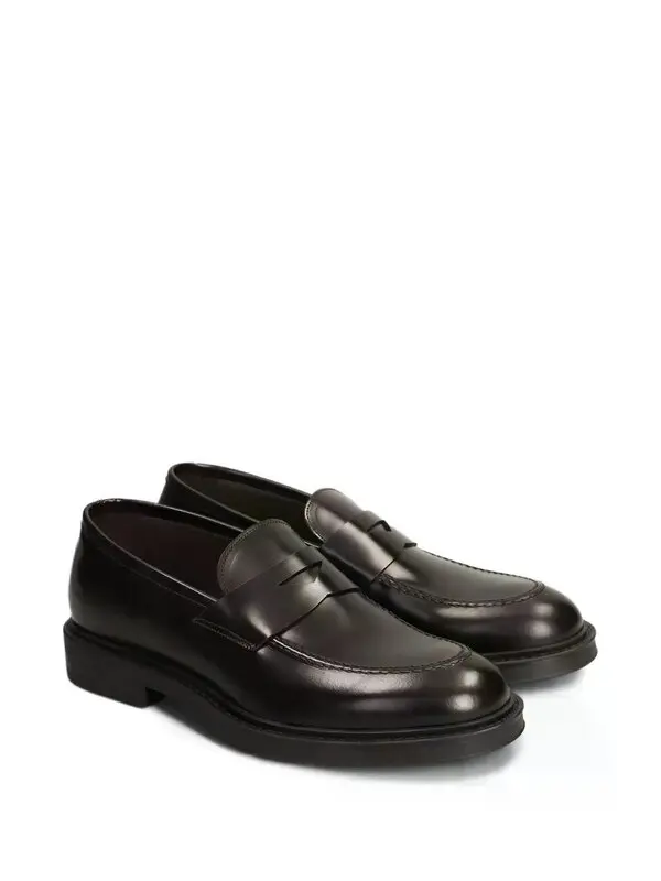 GREEN GEORGE Leather Penny Loafers