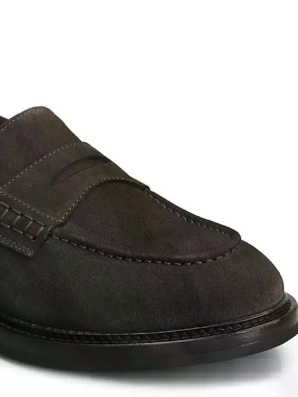 GREEN GEORGE Suede Penny Loafers