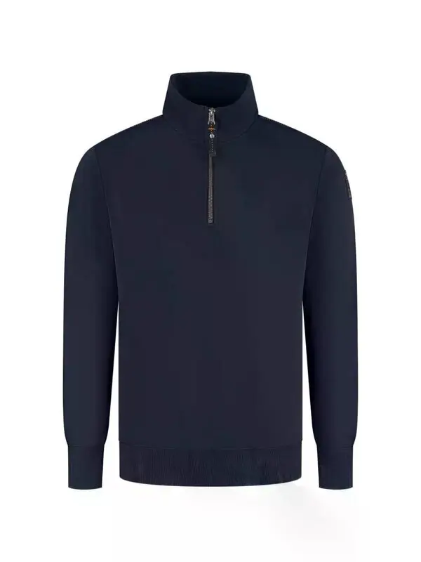 PARAJUMPERS Logo-patch Quarter-zip Sweatshirt - Blue
