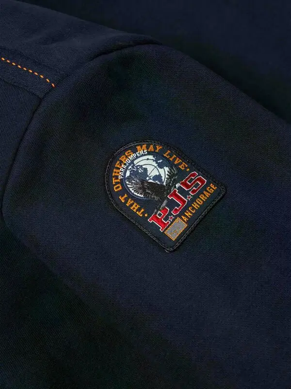 PARAJUMPERS Logo-patch Quarter-zip Sweatshirt - Blue