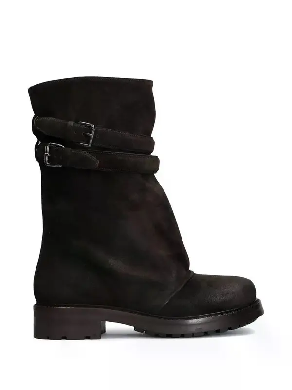 STRATEGIA SHOES Buckle-strap Suede Boots