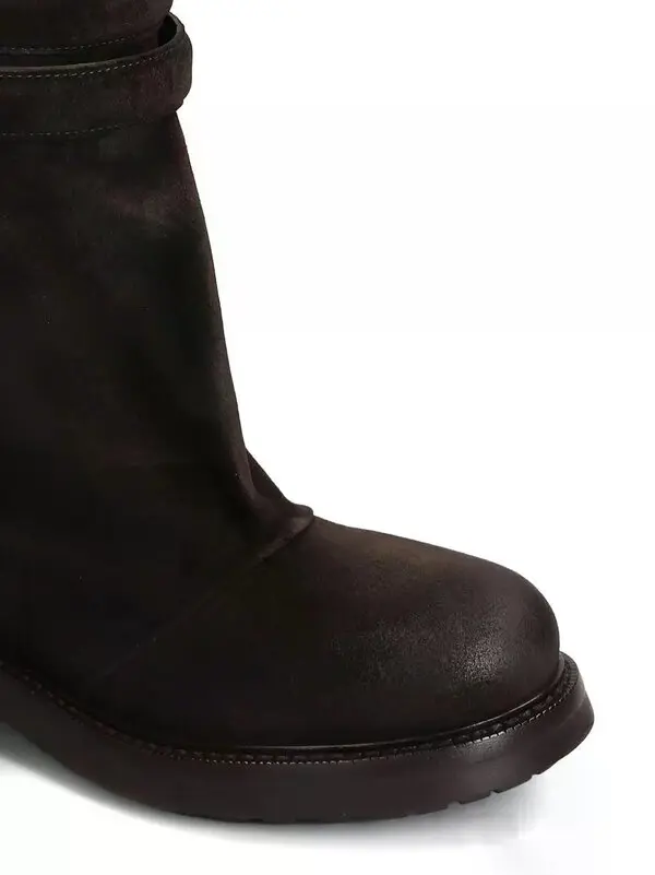 STRATEGIA SHOES Buckle-strap Suede Boots
