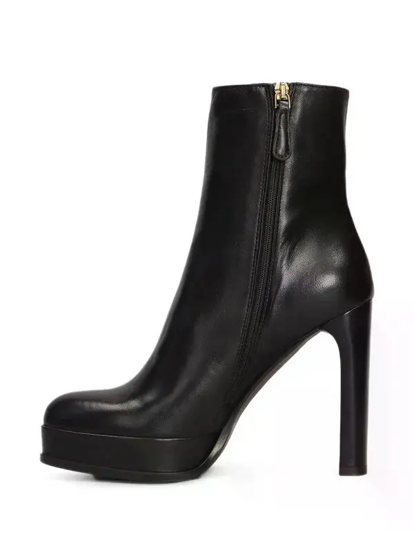 CHANTAL Platform Leather Ankle Boots