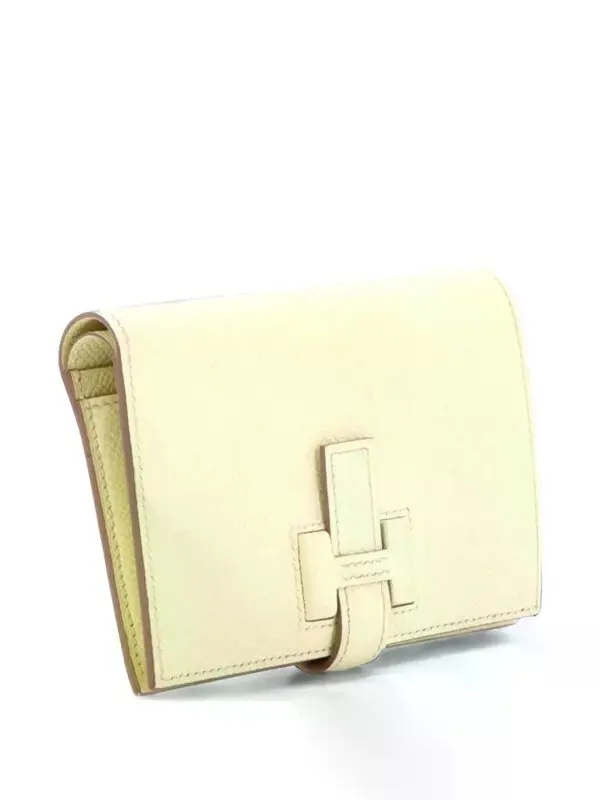 Hermès New H Passant Wallet Epsom Compact Small Wallets - Yellow