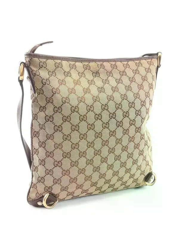 Gucci 2000s Abbey Gg Canvas Shoulder Bag