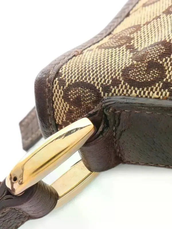 Gucci 2000s Abbey Gg Canvas Shoulder Bag