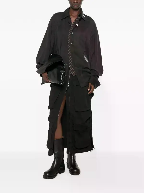 Mihara Yasuhiro Logo-patch Tie-detail Shirt