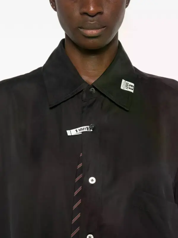 Mihara Yasuhiro Logo-patch Tie-detail Shirt