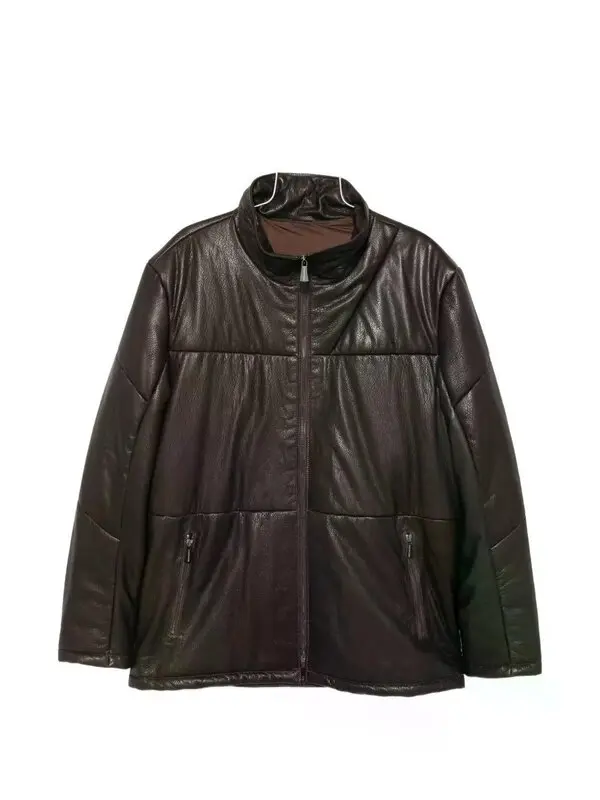 SERGIO MORETTI FIRENZE Leather Jacket - Brown