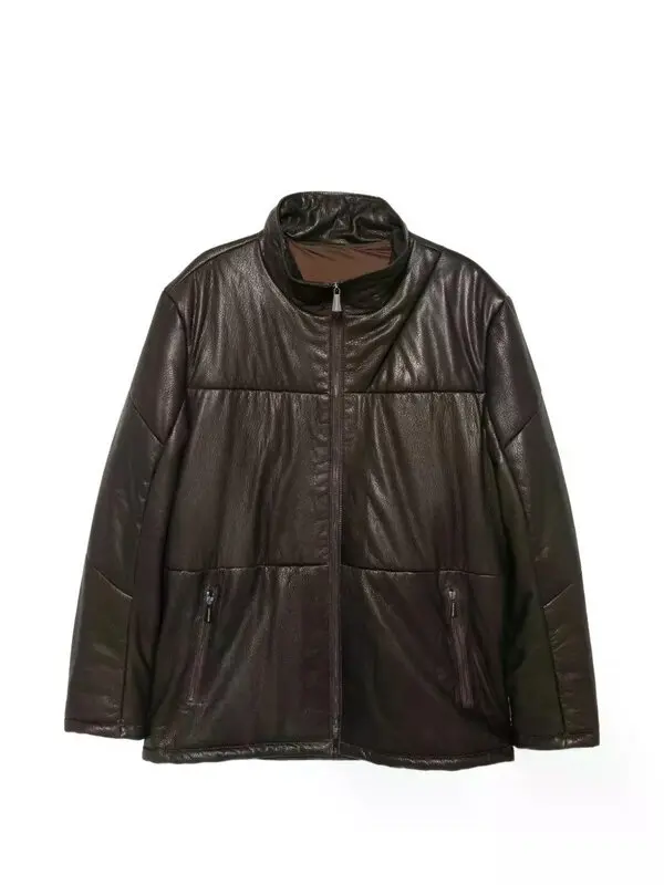SERGIO MORETTI FIRENZE Leather Jacket - Brown