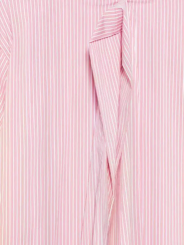 MAISON123 Sandrine Striped Pussy-bow Blouse