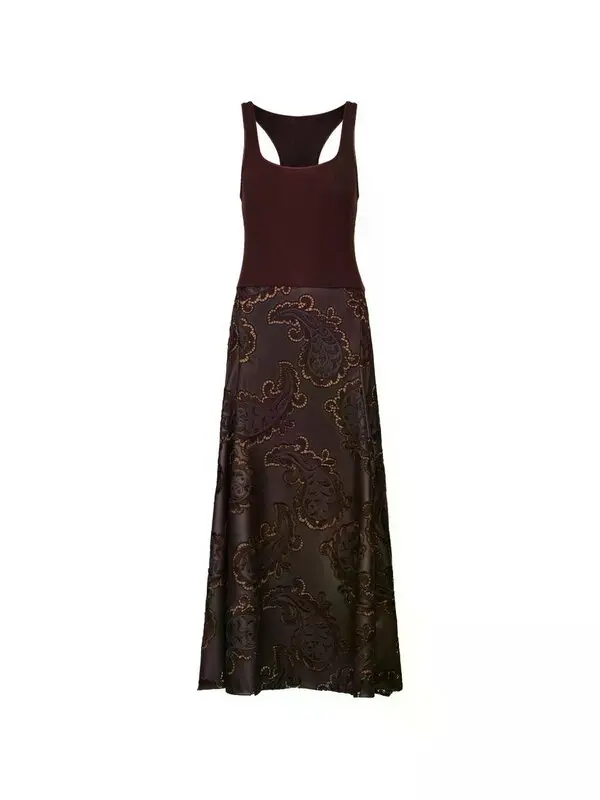 Johanna Ortiz Paisley-lace Racerback Dress - Brown