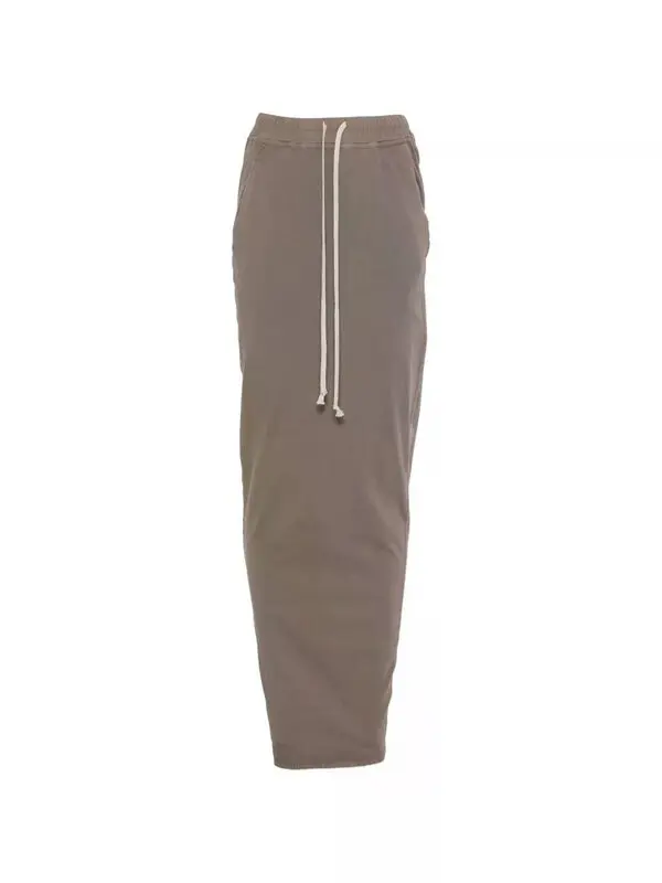 Rick Owens Drawstring Wrap Long Skirt - Brown