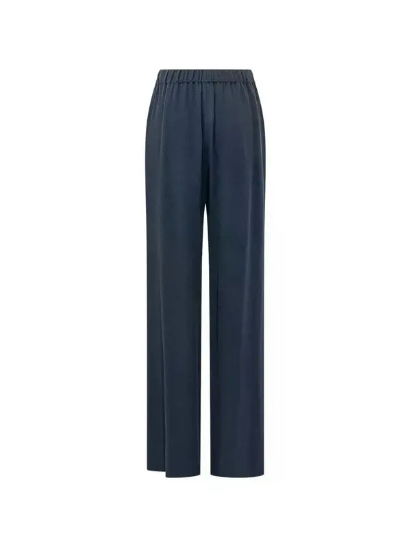 Emporio Armani Crepe Gabardine Trousers - Blue