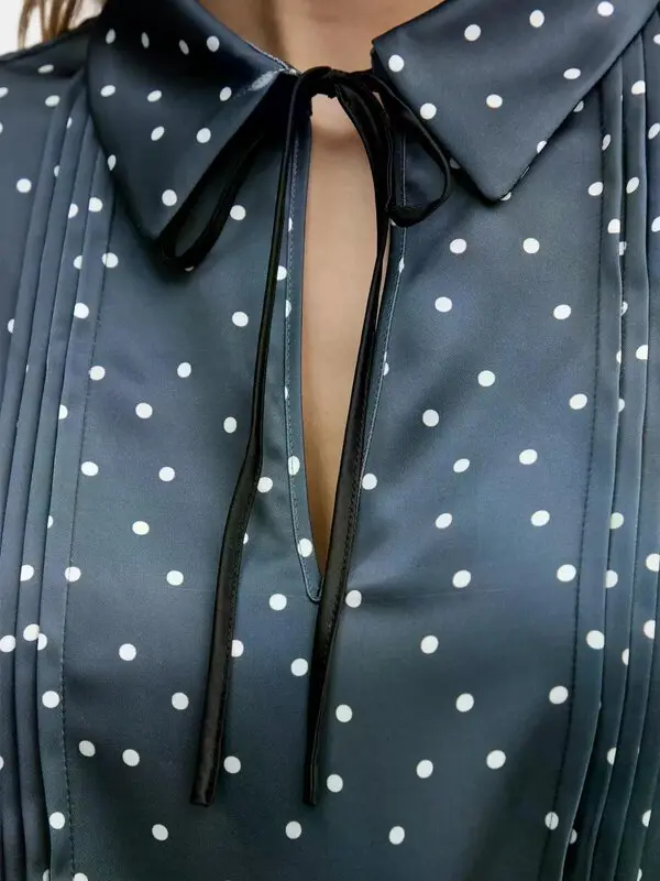 SILVIAN HEACH Alaxim Polka-dot Pleated Top