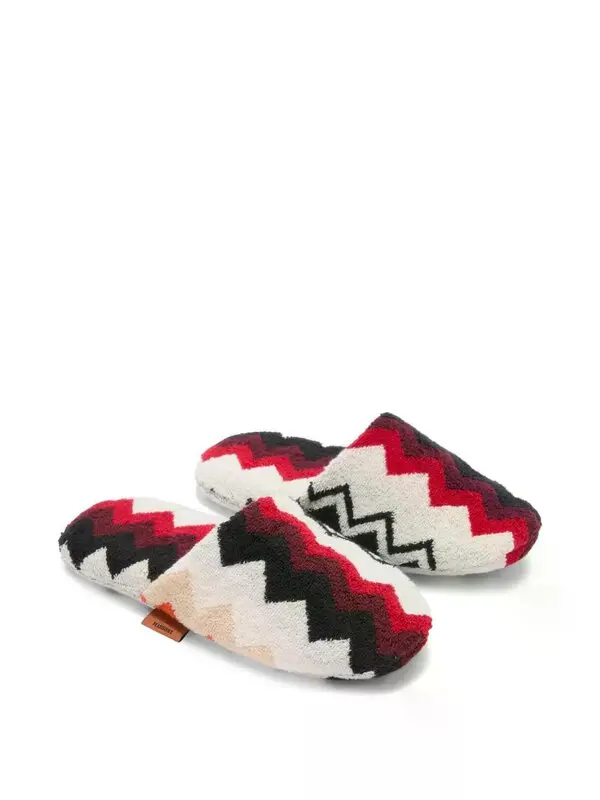 Missoni Zigzag-knit Slippers - Red