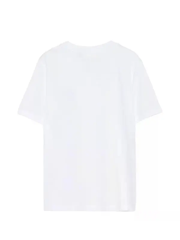 DONDUP Heart-embroidered Cotton T-shirt - White