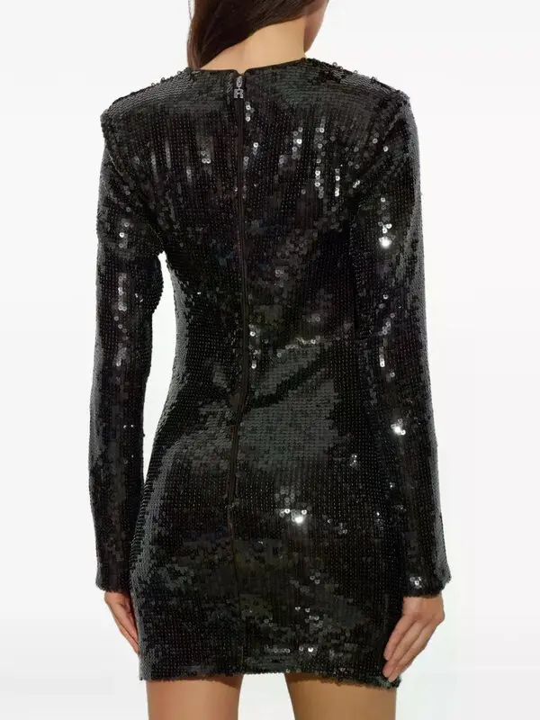 ROTATE BY BIRGER CHRISTENSEN Sequin-embellished Floral-appliqué Dress