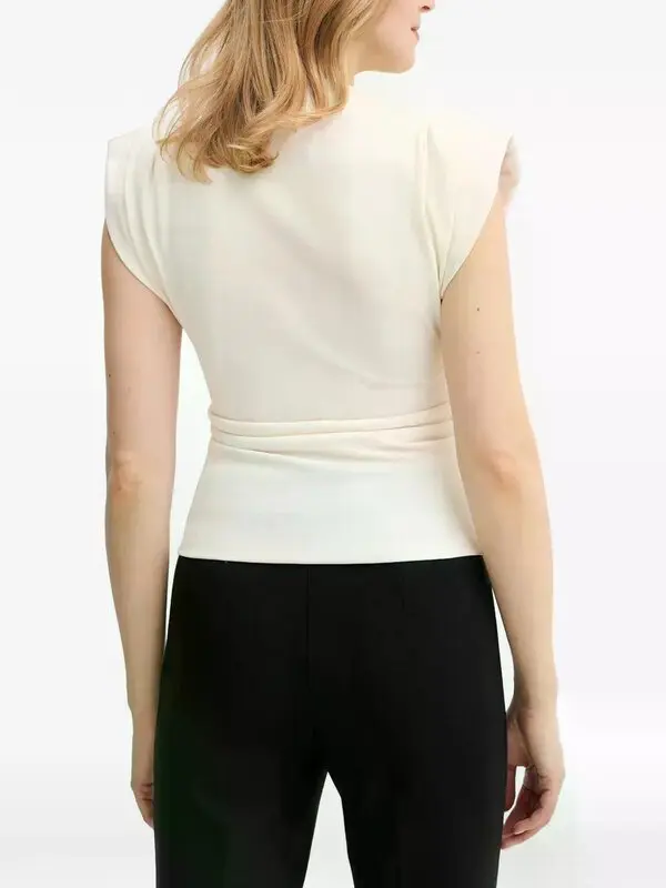 SILVIAN HEACH Padded-shoulder Ruched-waist Top