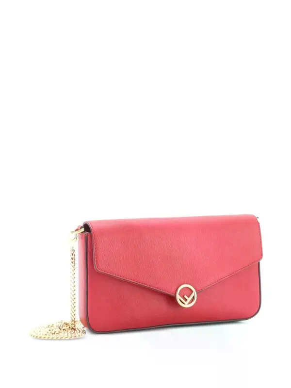 Fendi Leather Small Crossbody Bag - Red