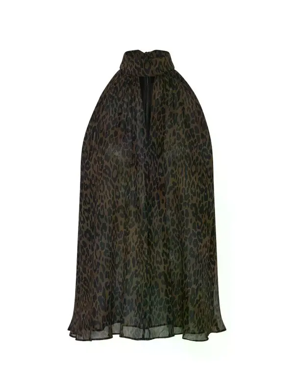 ROTATE BY BIRGER CHRISTENSEN Leopard Print Top - Brown