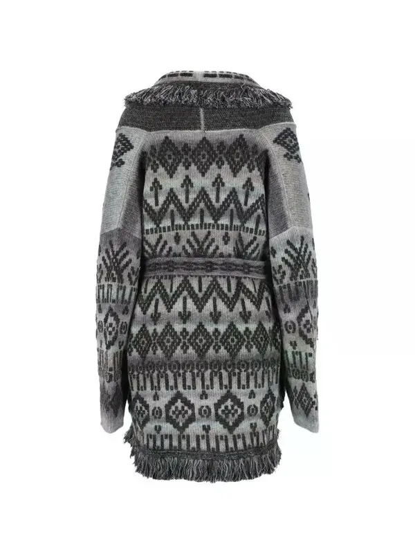 Alanui Time To Shine Patterned-jacquard Cardigan
