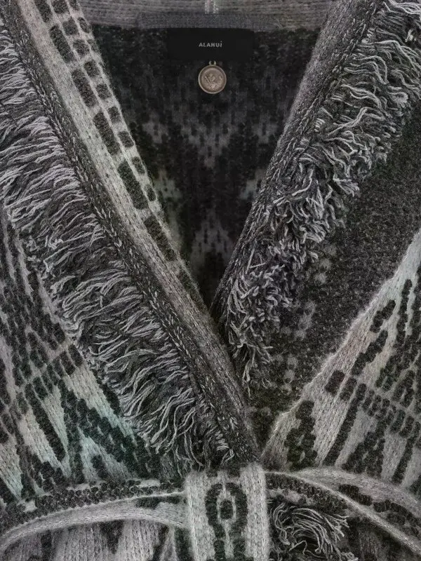 Alanui Time To Shine Patterned-jacquard Cardigan