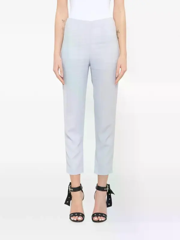 Alexander McQueen Zip-fastening Cropped Trousers - Blue