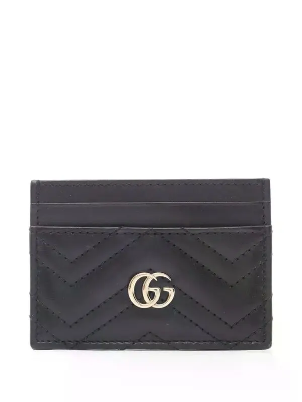 Gucci Gg Marmont Quilted Card Holder - Black
