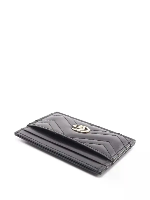 Gucci Gg Marmont Quilted Card Holder - Black