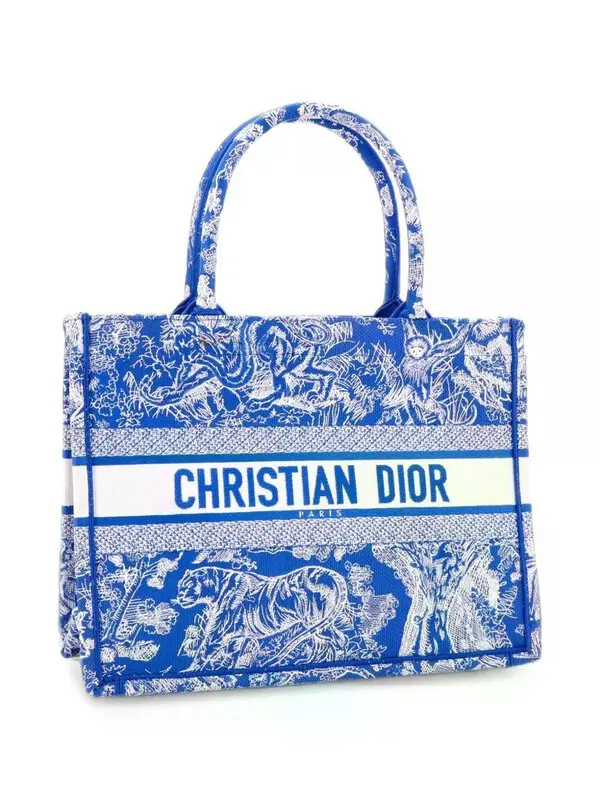 Dior Book Embroidered Canvas Medium Tote Bag
