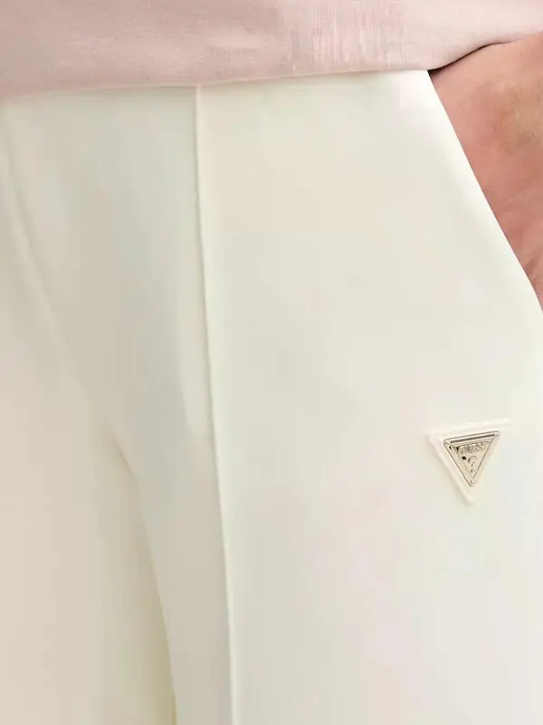 Guess Logo-plaque Pintuck Trousers - Neutrals