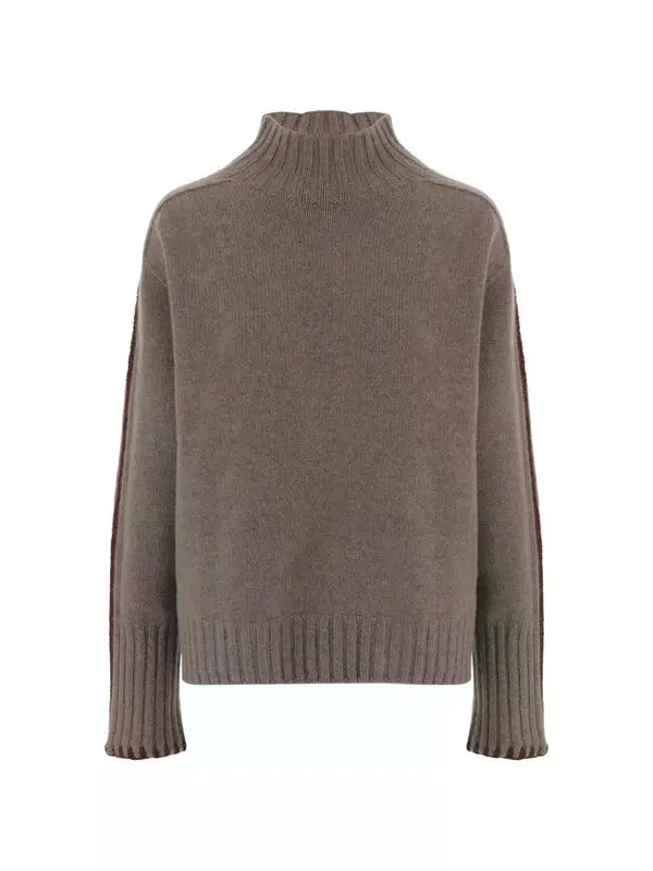 OLIVER LATTUGHI Stripe-detail Cashmere Sweater