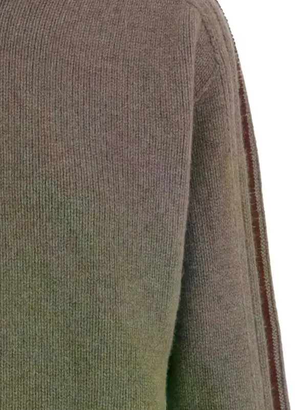 OLIVER LATTUGHI Stripe-detail Cashmere Sweater