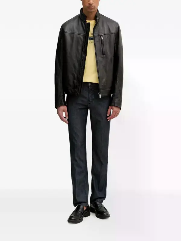 Guess Logo-patch Straight-leg Jeans