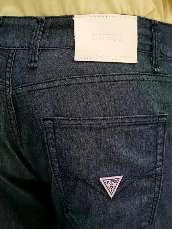 Guess Logo-patch Straight-leg Jeans
