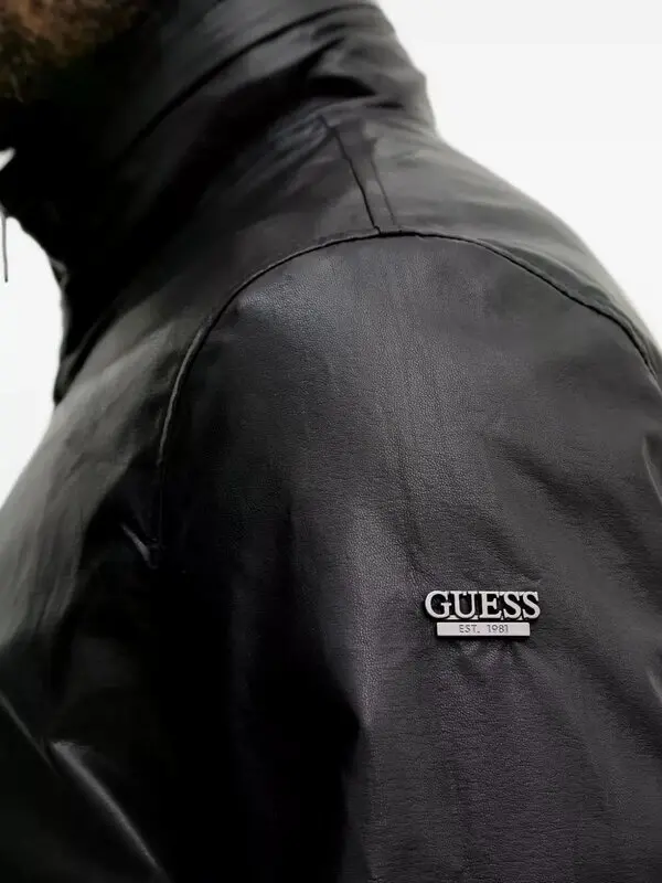 Guess Logo-plaque Zip-up Jacket