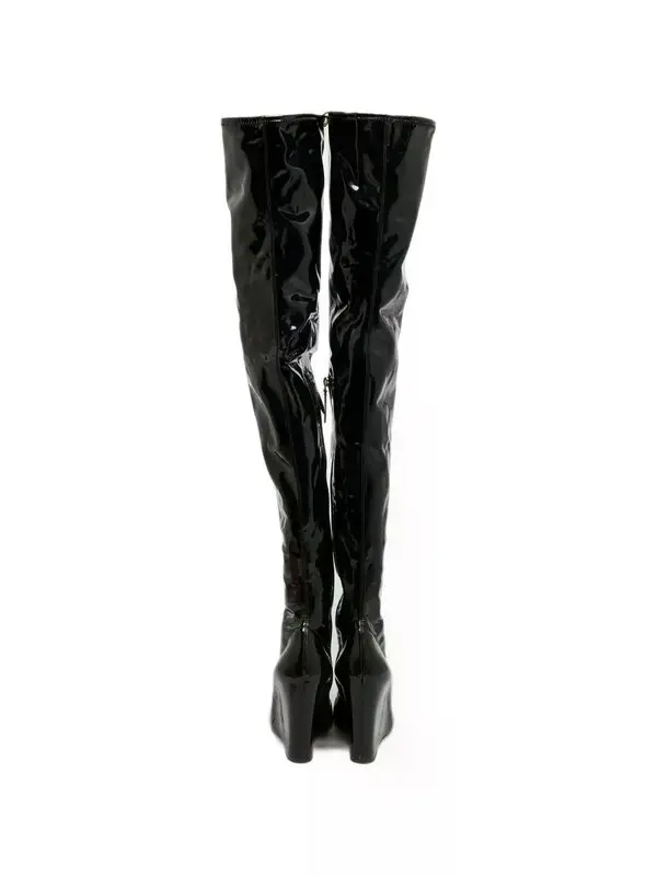 Amina Muaddi Over-the-knee Wedge Boots