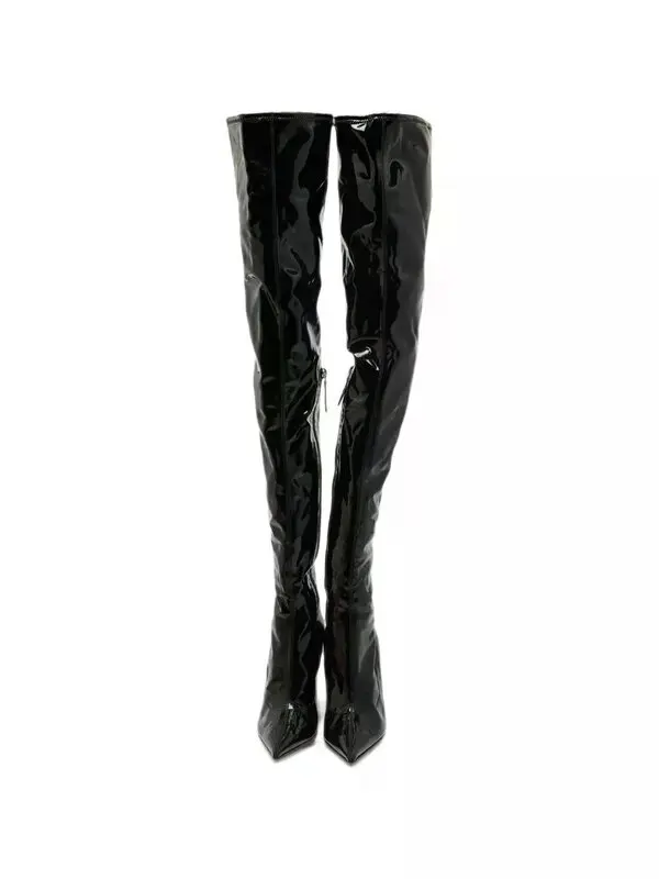 Amina Muaddi Over-the-knee Wedge Boots