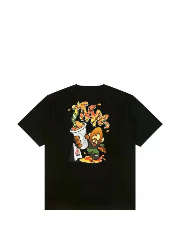 AAPE BY *A BATHING APE Graphic-print Cotton T-shirt - Black